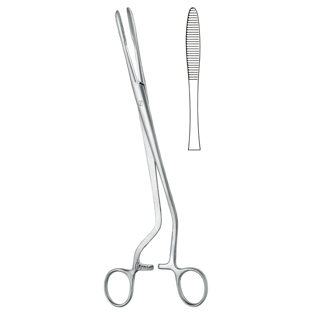 Cotton swab forceps , Tampon forceps, acc. to Cheron, bayonet-shape ...